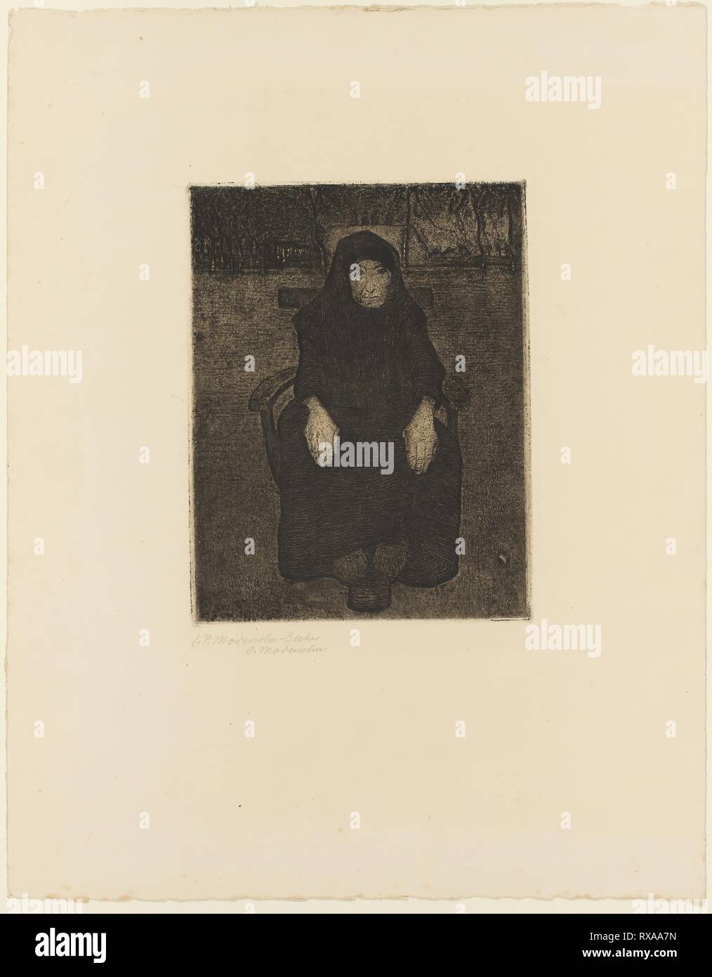 Seated Old Woman. Paula Modersohn-Becker; German, 1876-1907. Date: 1899 ...