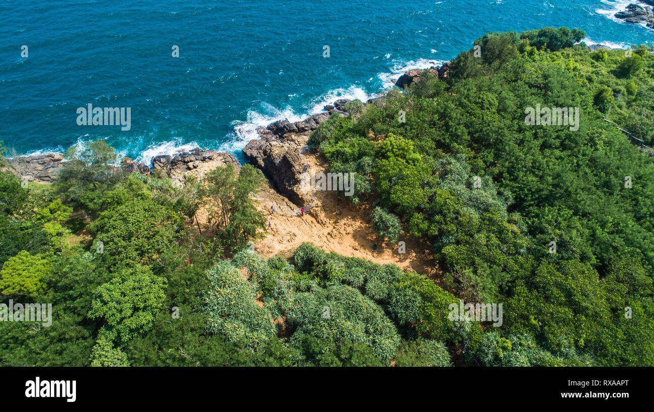 Aerial. Blow Hole (Hummanaya). Dikwella, Sri Lanka Stock Photo - Alamy