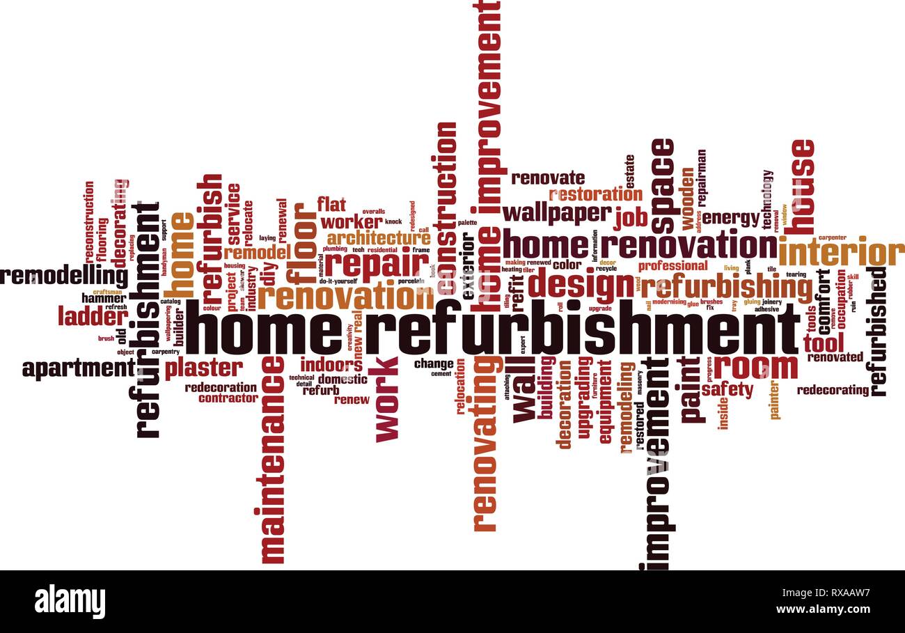 Home refurbishment word cloud concept. Vector illustration Stock Vector ...