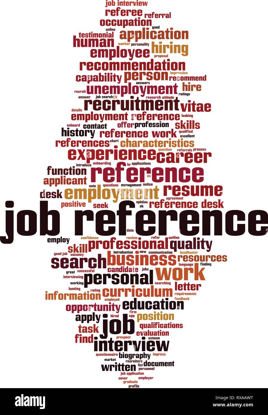 Job reference word cloud concept. Vector illustration Stock Vector ...