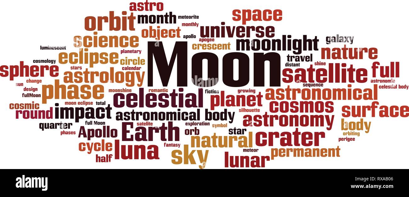 Moon word Stock Vector Images - Alamy