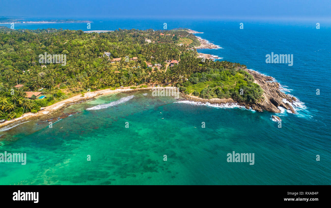 Aerial. Goyambokka beach. Tangalle, Sri Lanka Stock Photo - Alamy