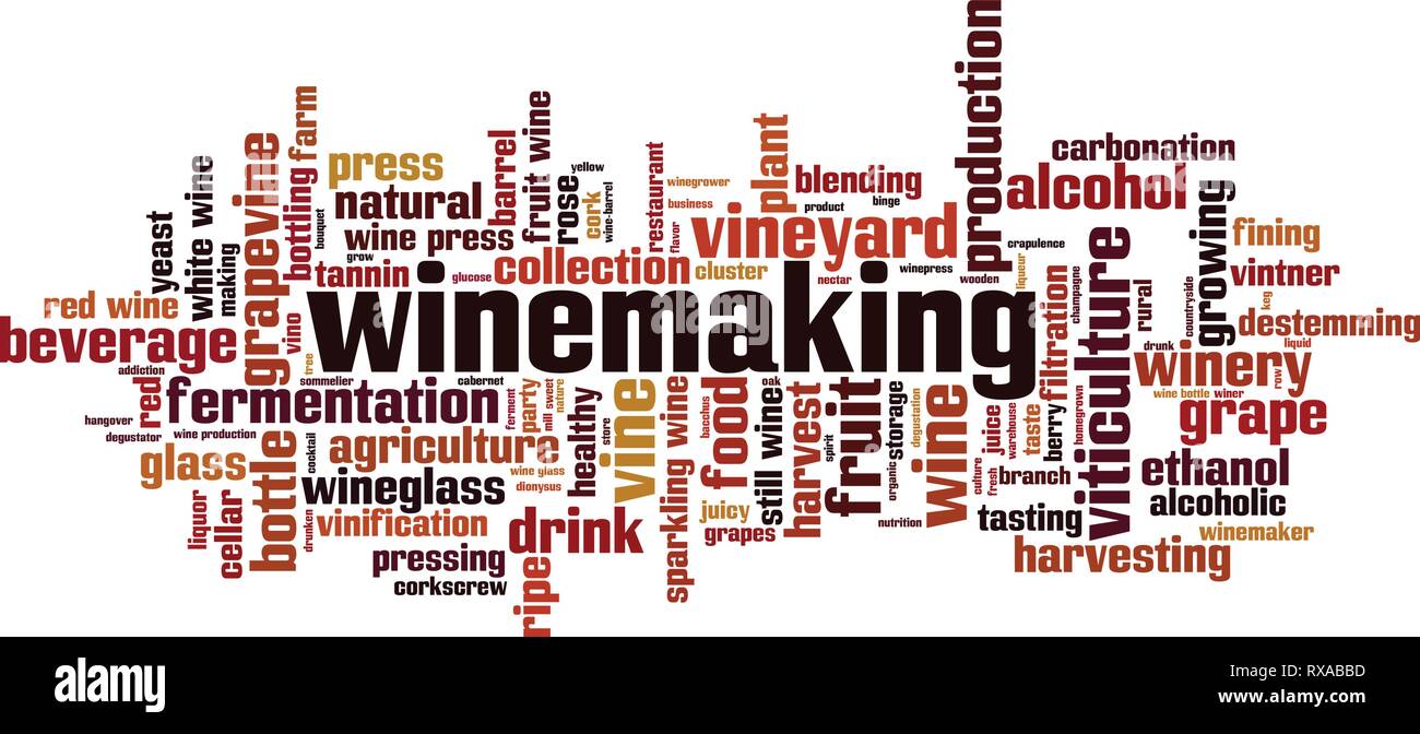 Winemaking word cloud concept. Vector illustration Stock Vector Image ...