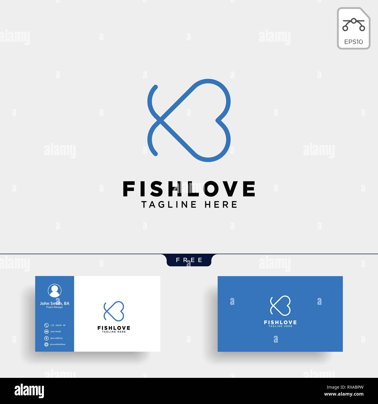 Fishing vector logo design template hi-res stock photography and images ...