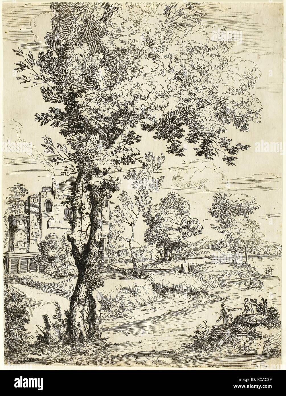 Landscape with a House. Giovanni Francesco Grimaldi; Italian, 1606-1680 ...