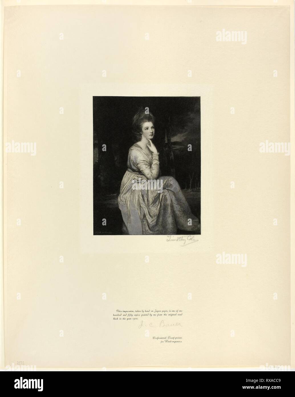 Lady Derby, from Old English Masters. Timothy Cole (American, born ...