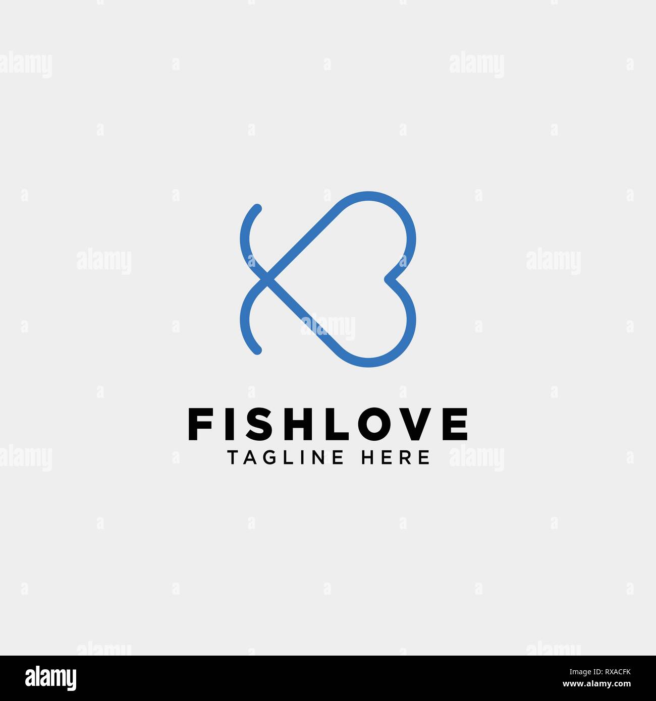 Fishing vector logo design template hi-res stock photography and images ...