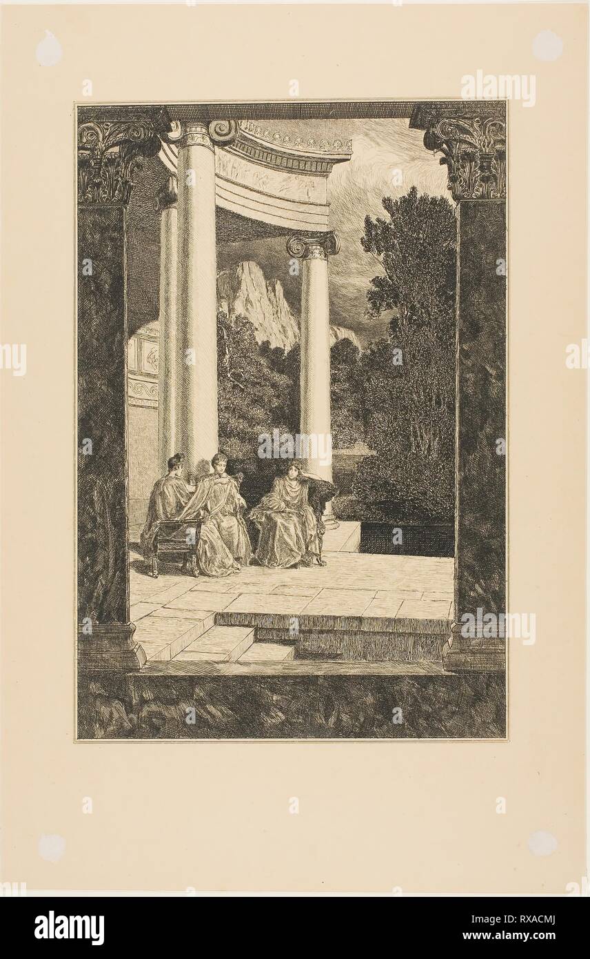 Psyche and her Sisters, plate 18 from Cupid and Psyche. Max Klinger ...