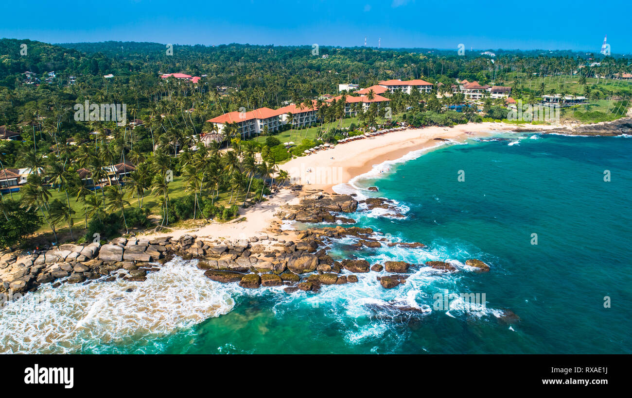 Aerial. Goyambokka beach. Tangalle, Sri Lanka Stock Photo - Alamy