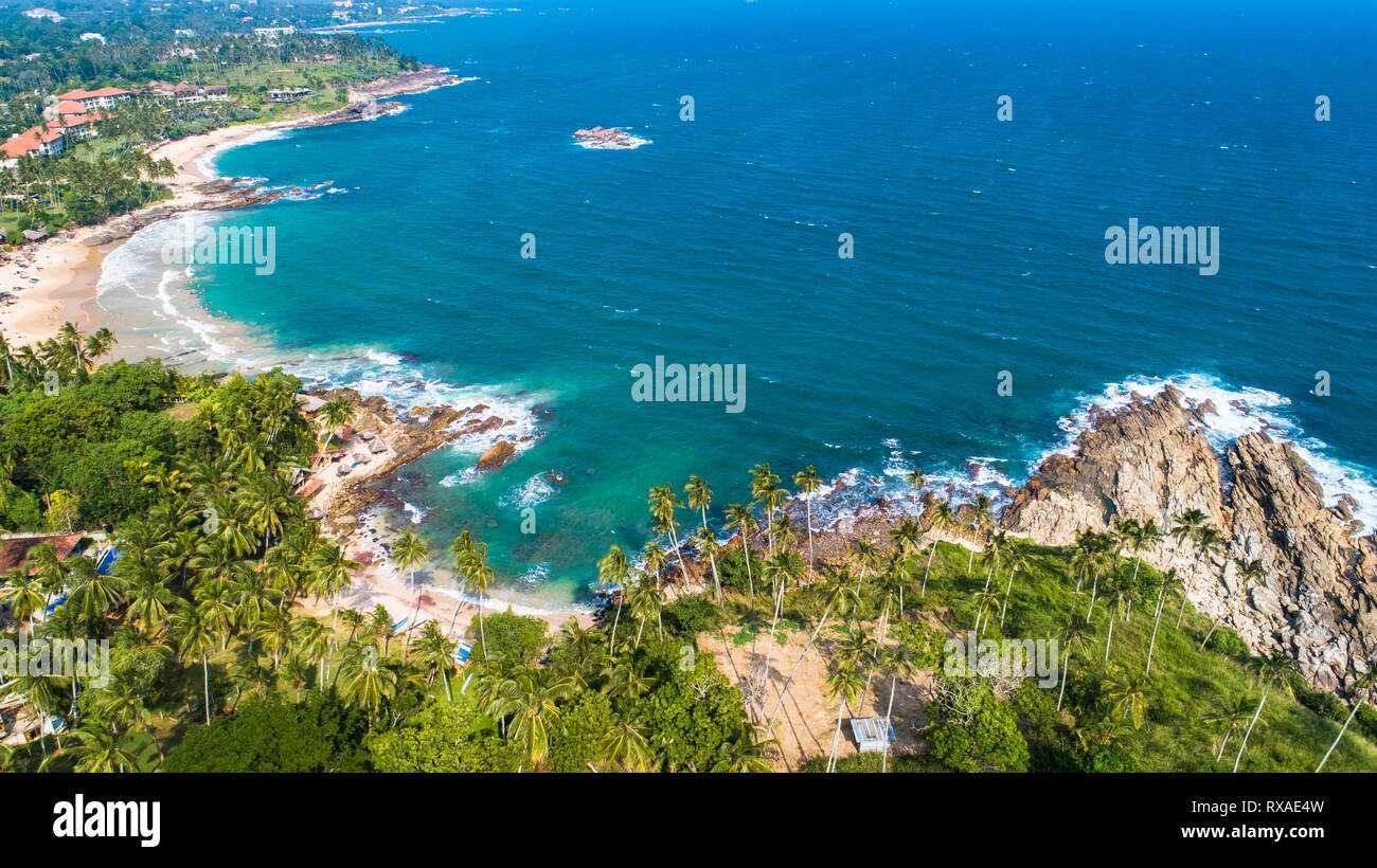 Aerial. Goyambokka beach. Tangalle, Sri Lanka Stock Photo - Alamy