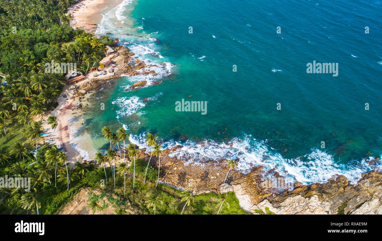 Aerial. Goyambokka beach. Tangalle, Sri Lanka Stock Photo - Alamy