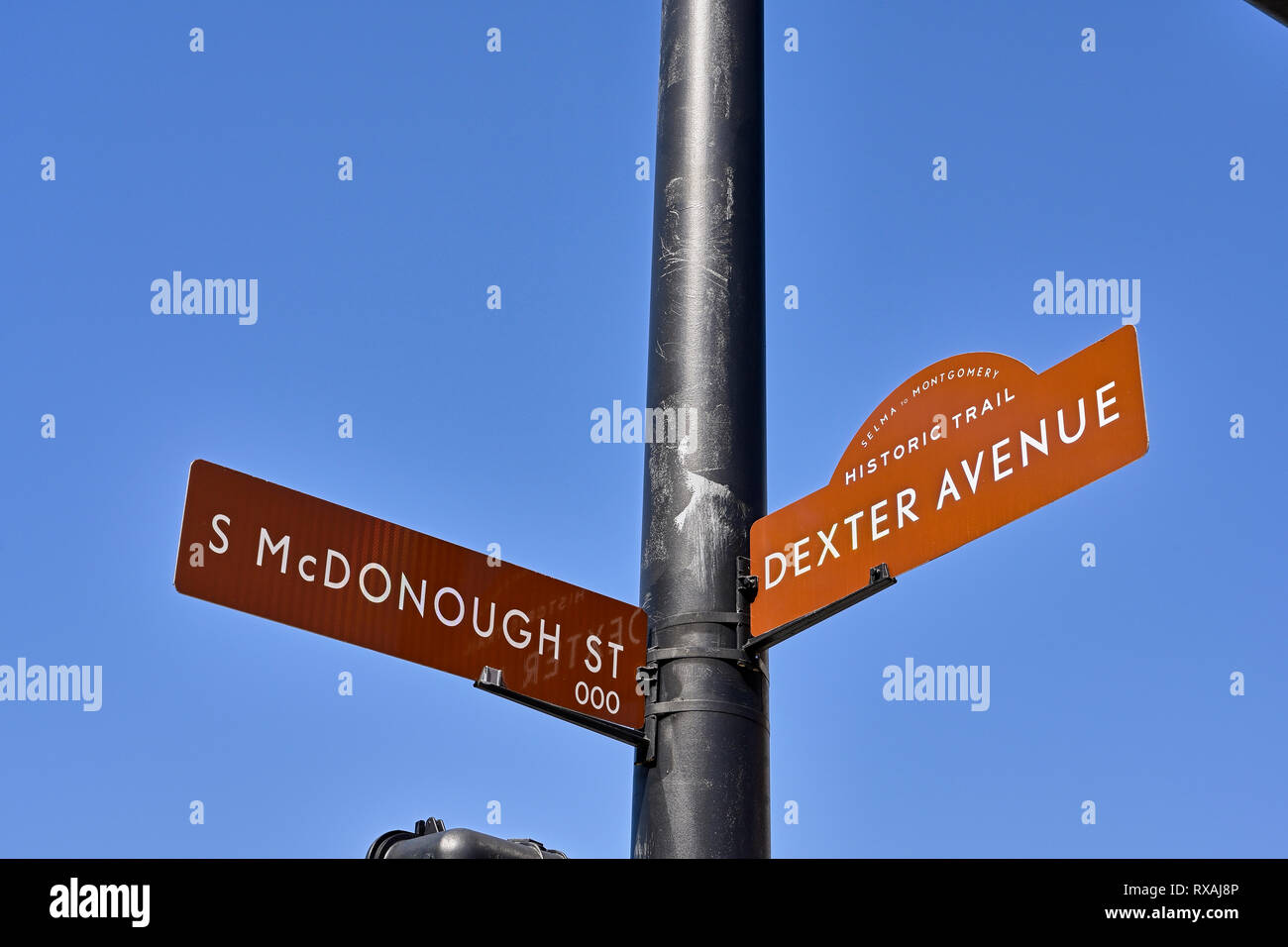 Street sign indicating the route of the Selma to Montgomery Historic ...