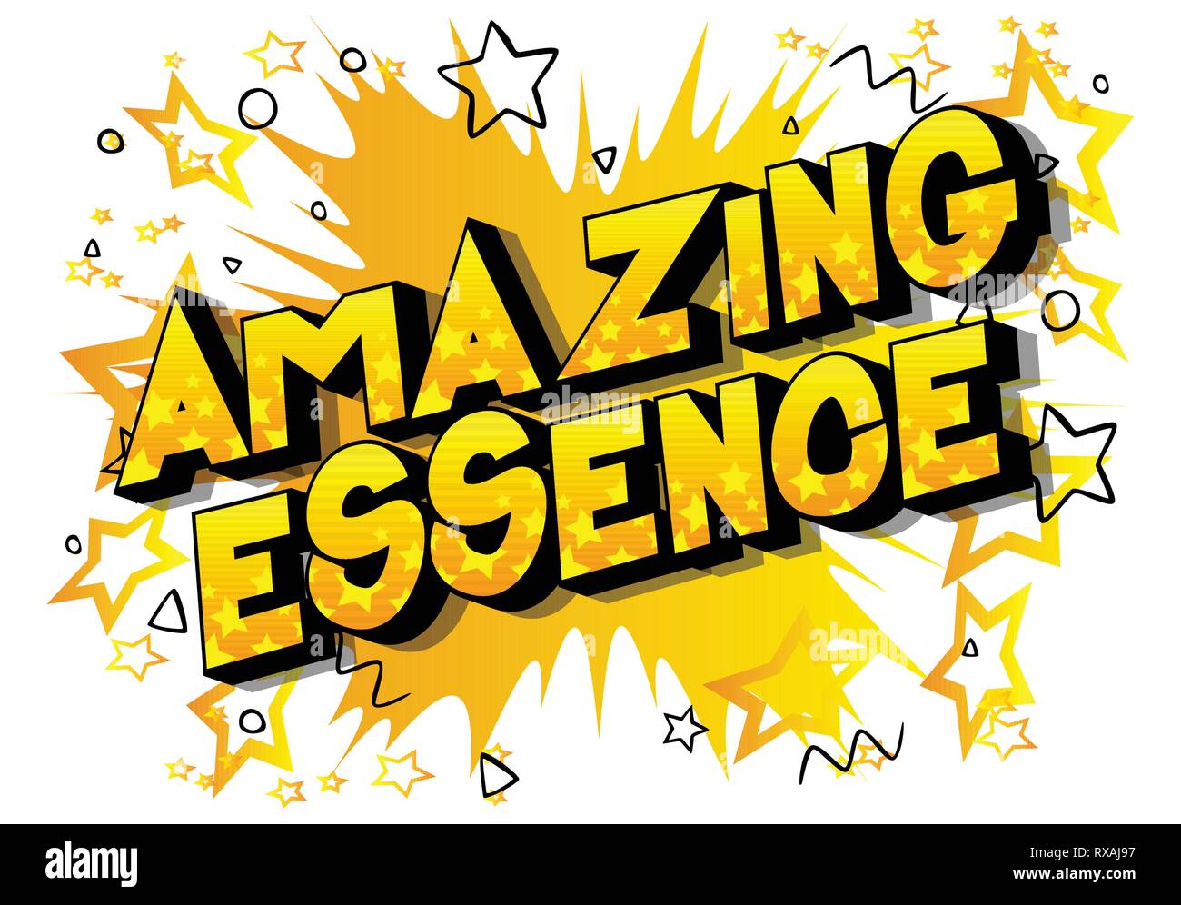 Amazing Essence - Vector illustrated comic book style phrase on ...