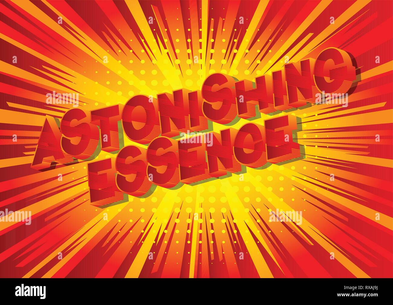 Astonishing Essence - Vector illustrated comic book style phrase on ...