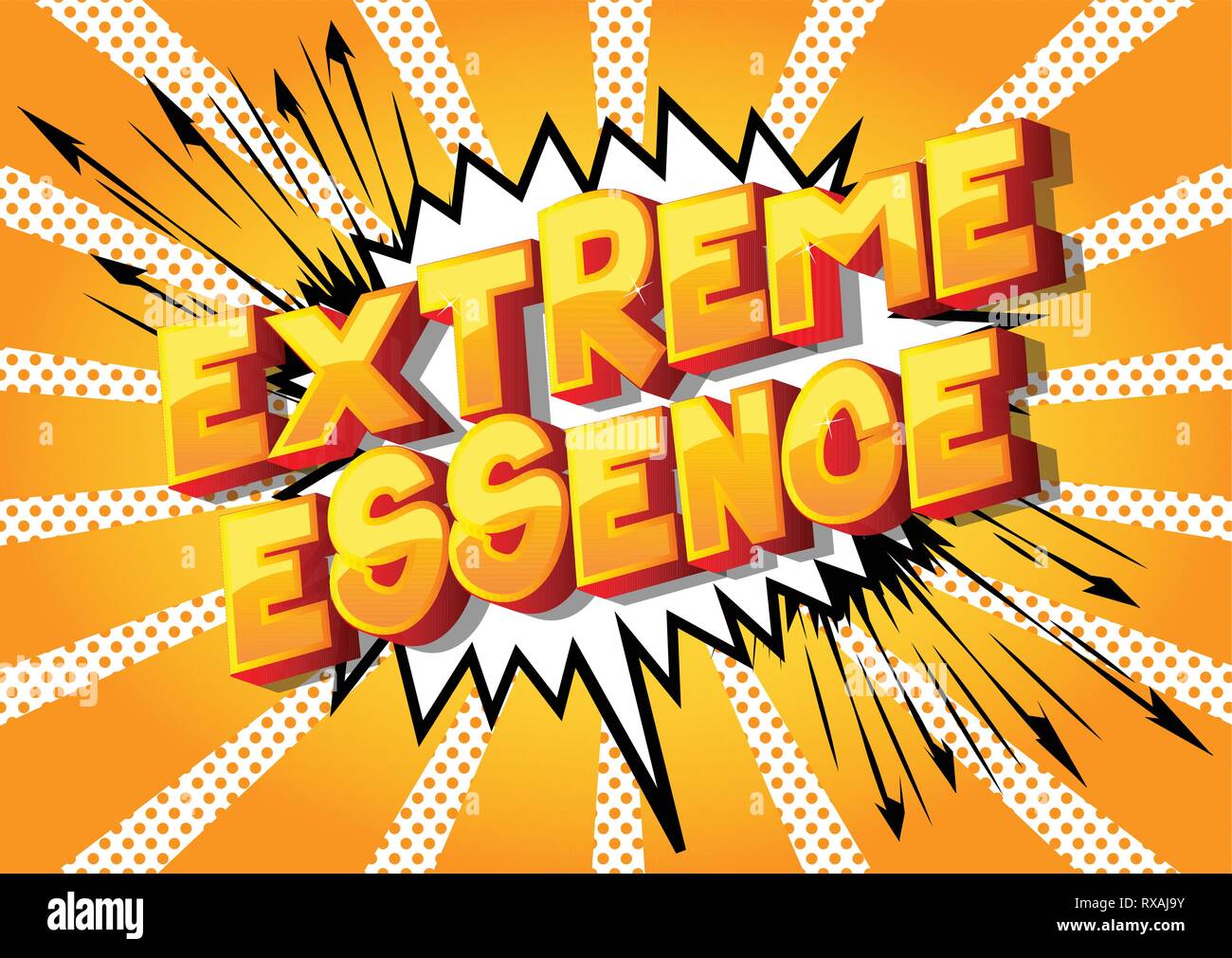 Extreme Essence - Vector illustrated comic book style phrase on ...