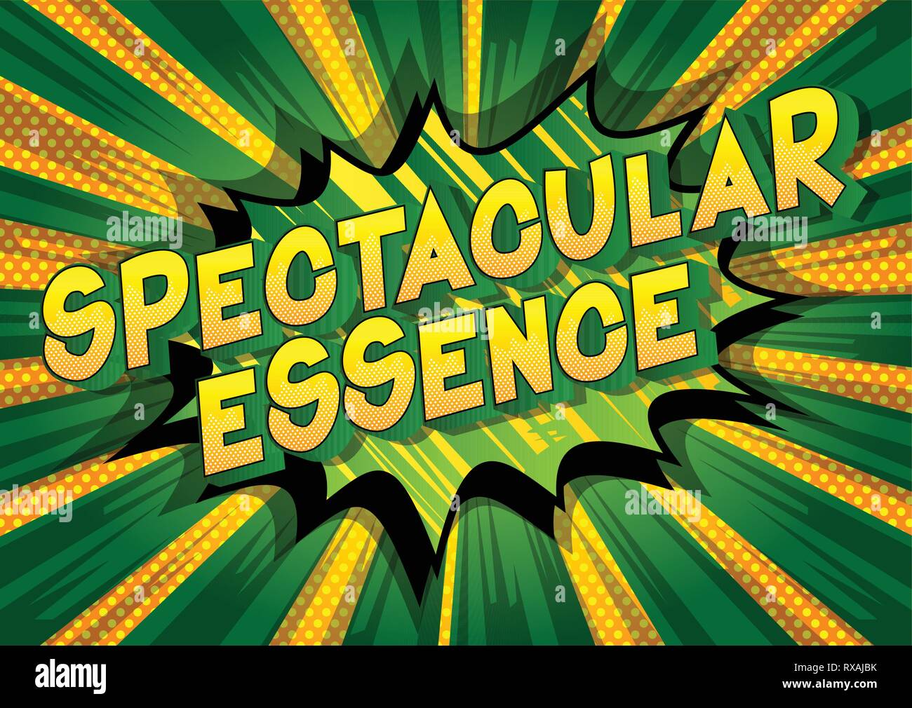 Spectacular Essence - Vector illustrated comic book style phrase on ...