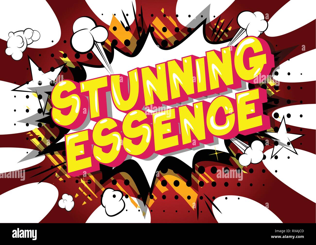 Stunning Essence - Vector illustrated comic book style phrase on ...