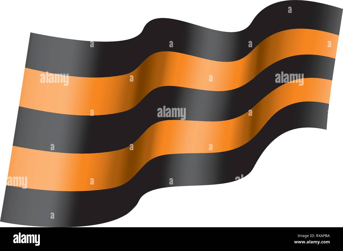 Vector illustration of Saint George ribbon on white background Stock ...