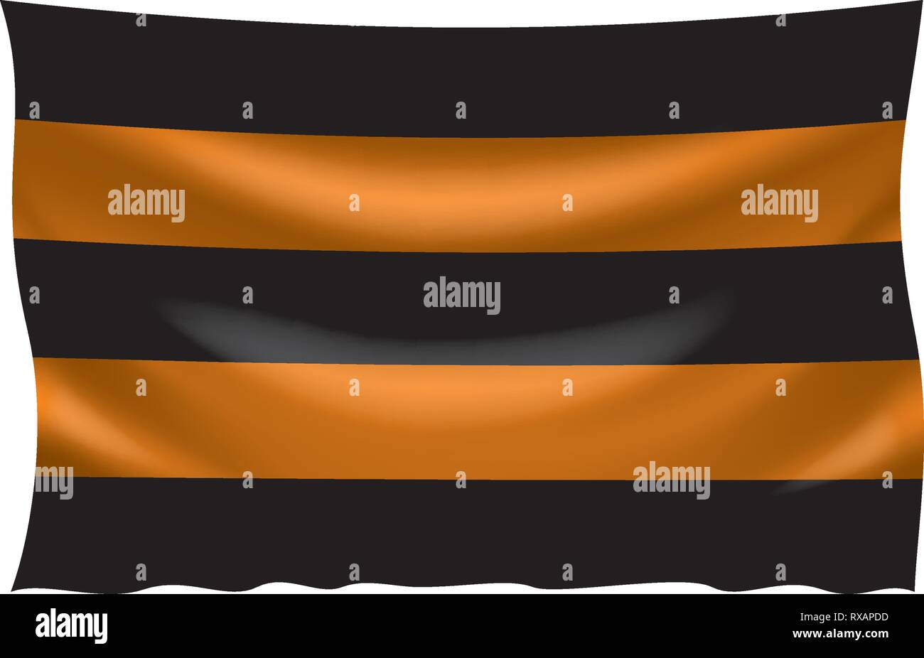 Vector illustration of Saint George ribbon on white background Stock ...