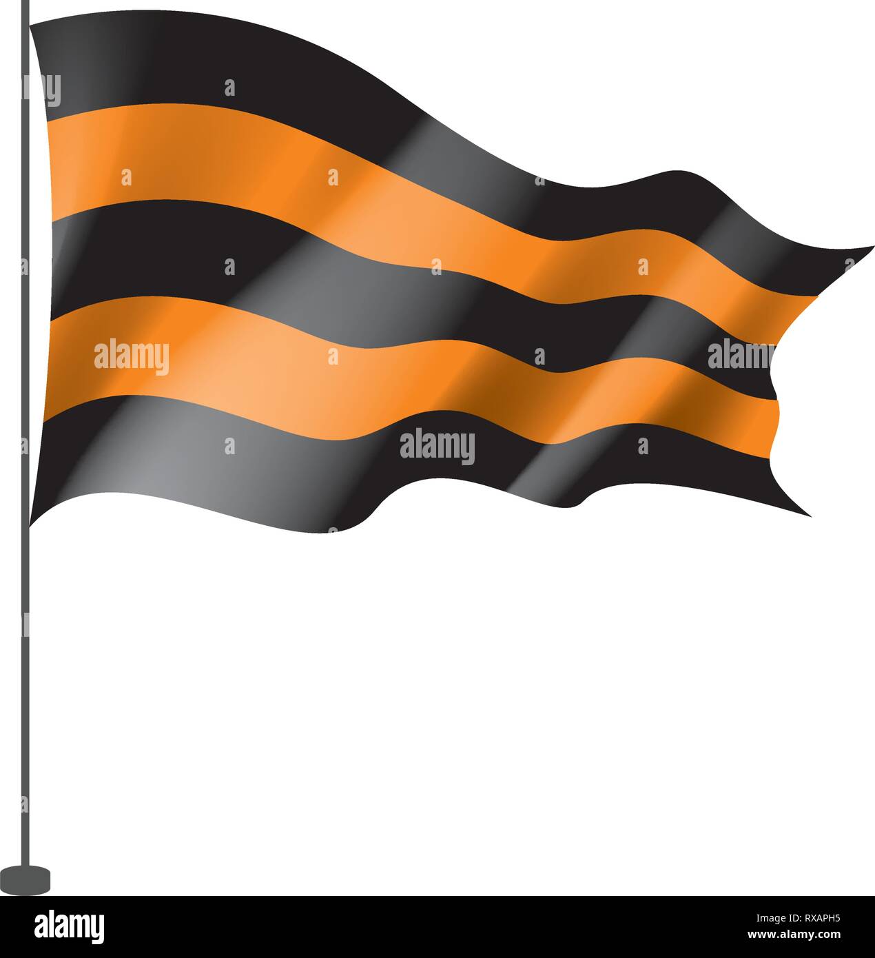 Vector illustration of Saint George ribbon on white background Stock ...