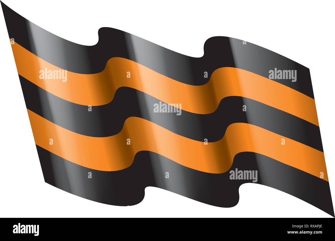 Vector illustration of Saint George ribbon on white background Stock ...