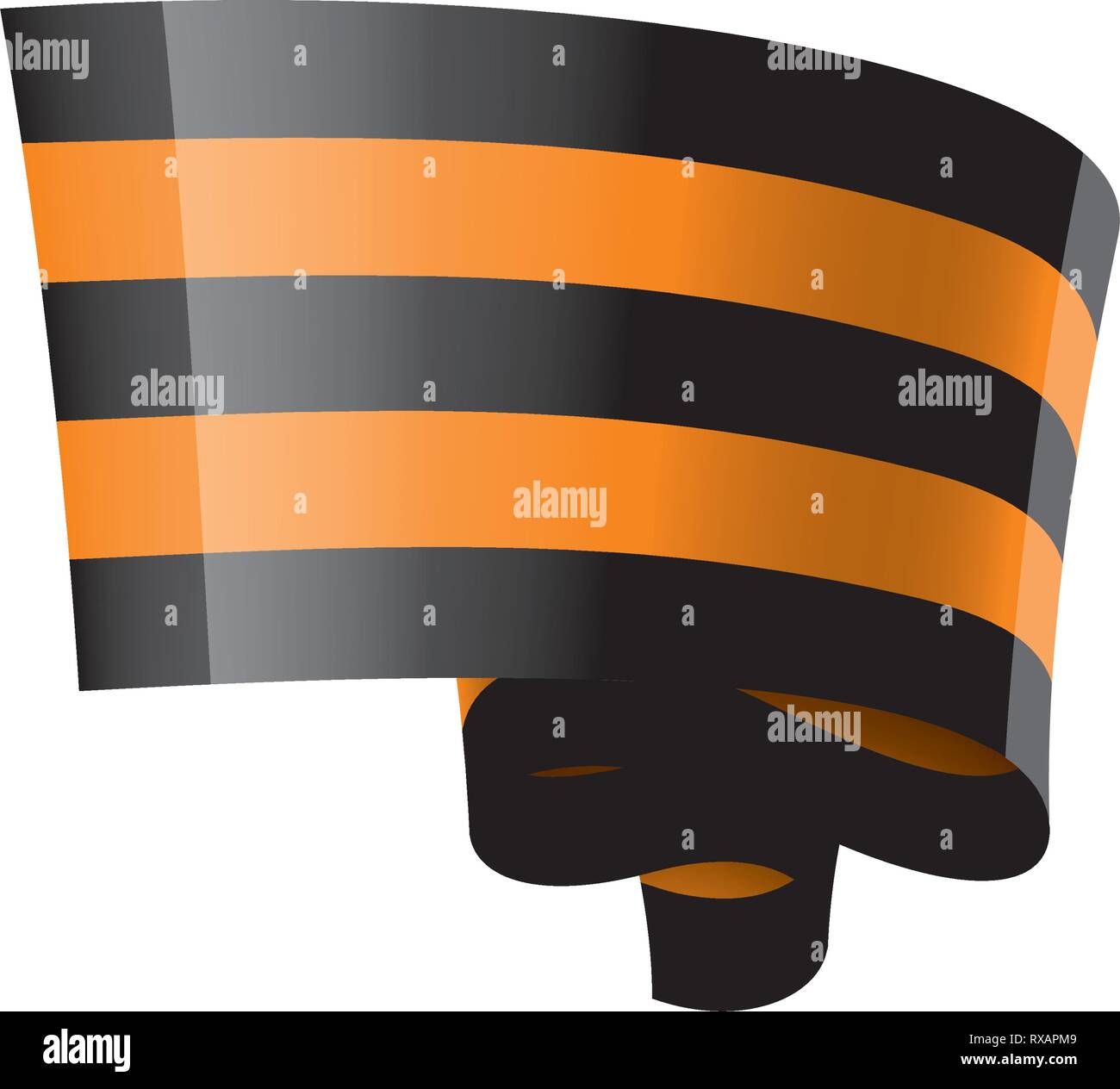 Vector illustration of Saint George ribbon on white background Stock ...