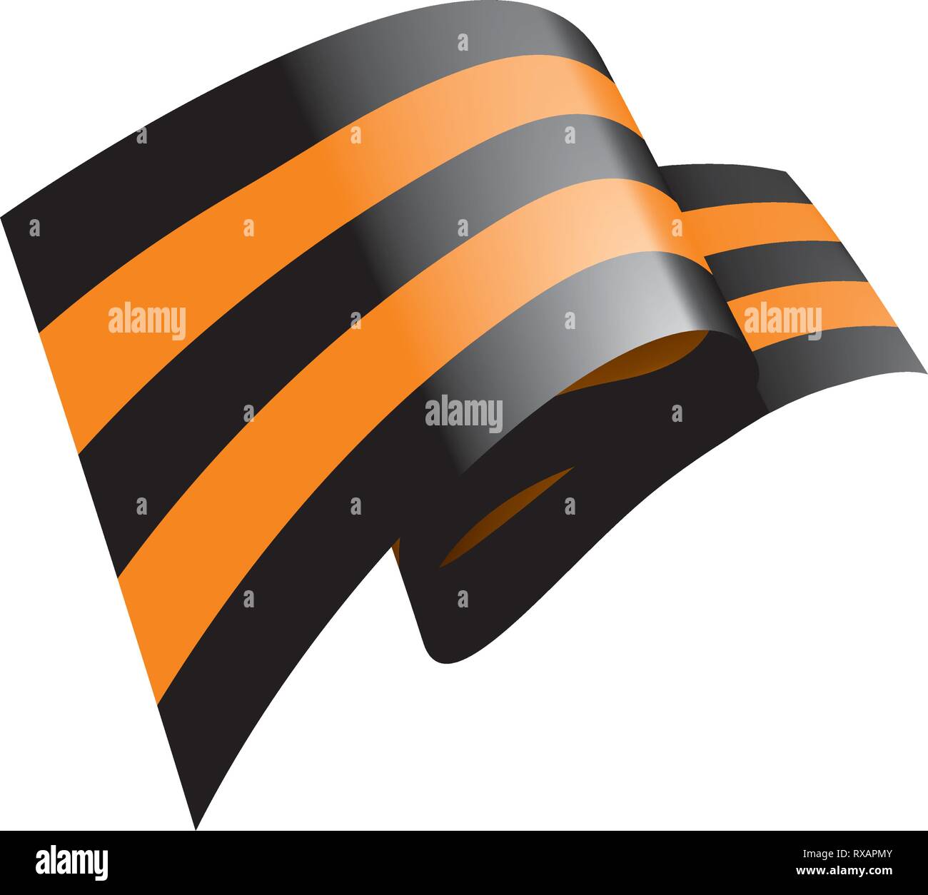 Vector illustration of Saint George ribbon on white background Stock ...