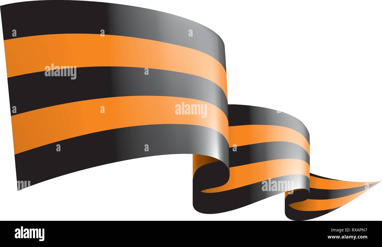 Vector illustration of Saint George ribbon on white background Stock ...