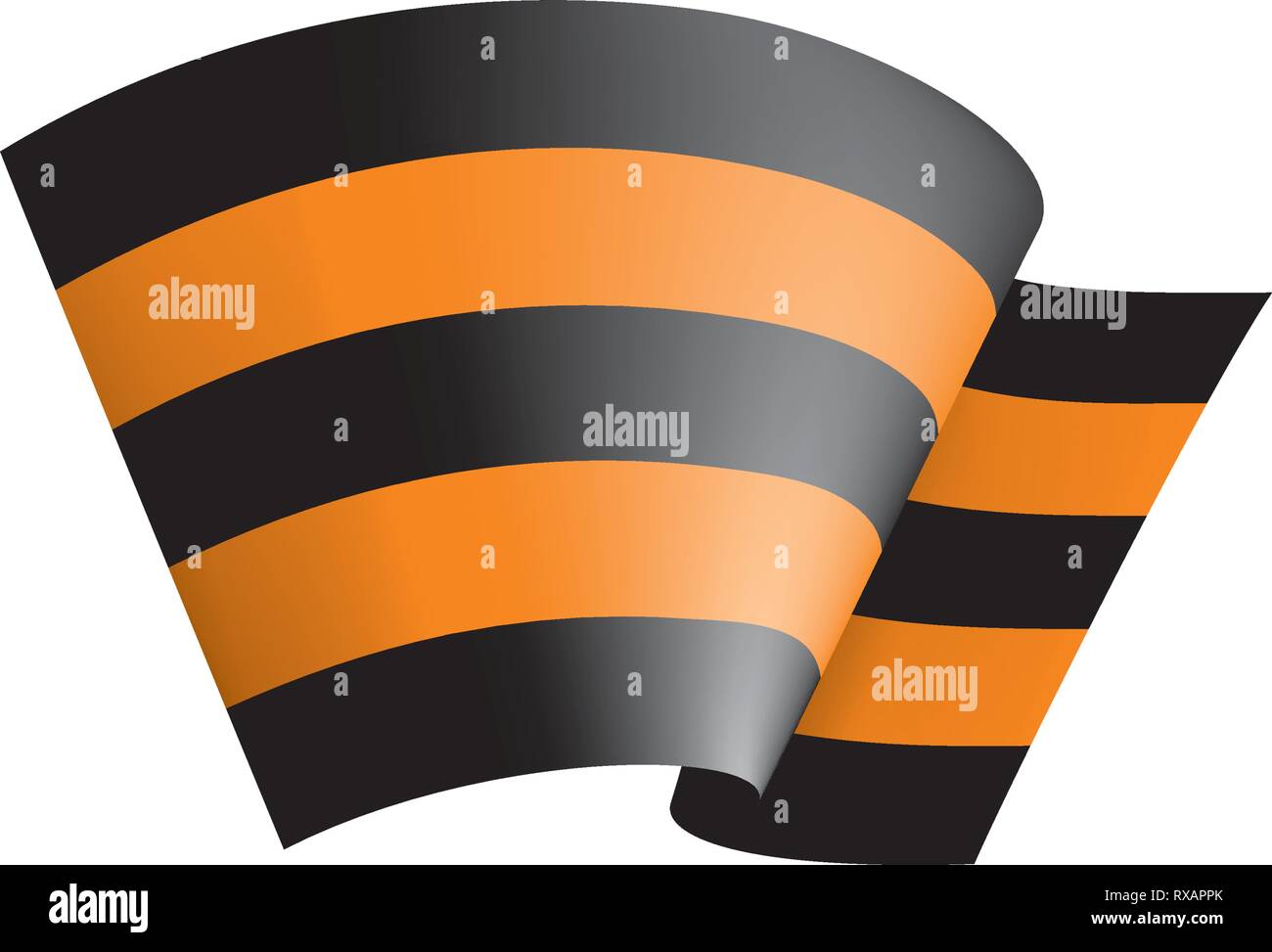 Vector illustration of Saint George ribbon on white background Stock ...