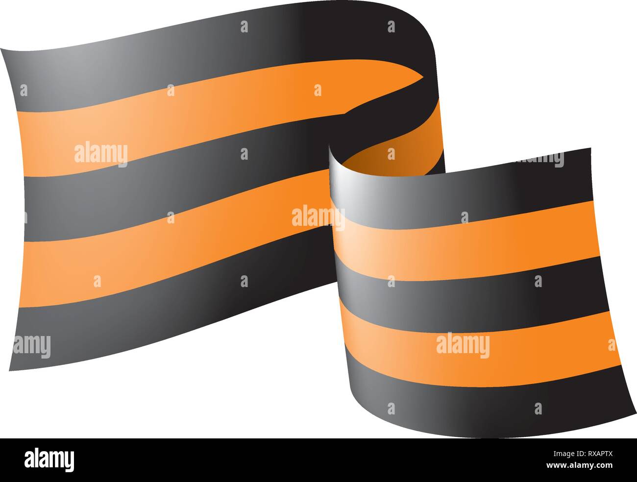 Vector illustration of Saint George ribbon on white background Stock ...