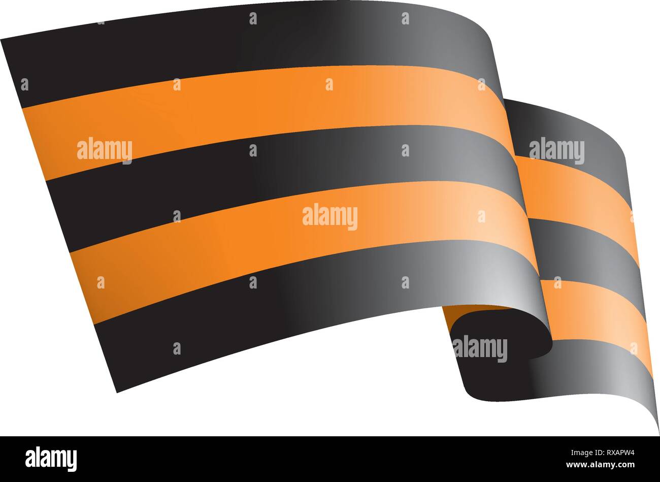 Vector illustration of Saint George ribbon on white background Stock ...