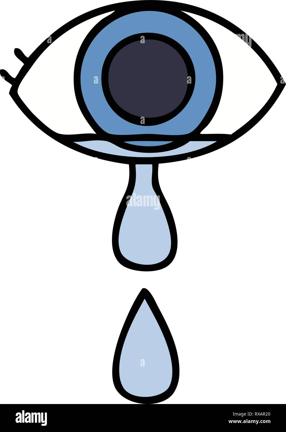 cute cartoon of a crying eye Stock Vector Image & Art - Alamy