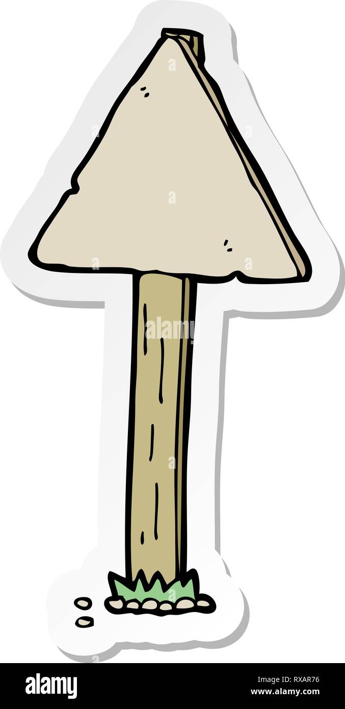 sticker of a cartoon sign post Stock Vector Image & Art - Alamy
