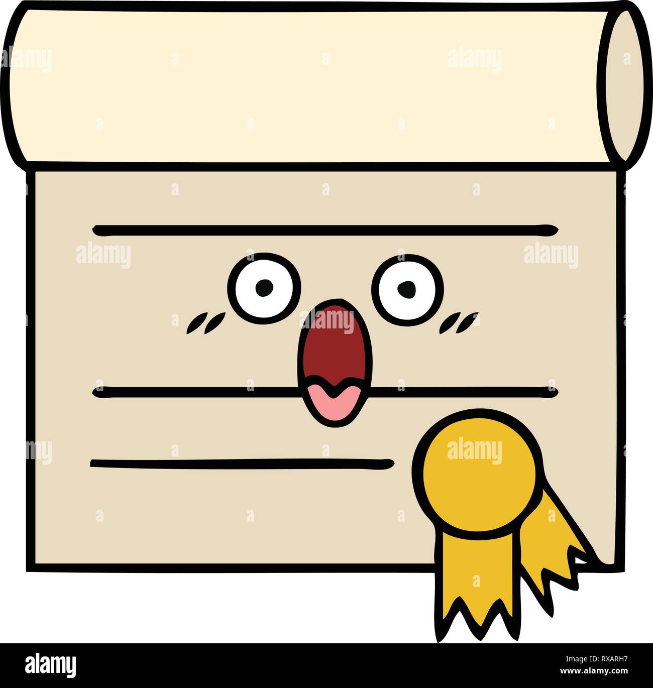 cute cartoon of a certificate Stock Vector Image & Art - Alamy
