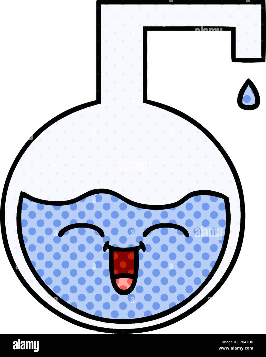 comic book style cartoon of a science experiment Stock Vector Image ...
