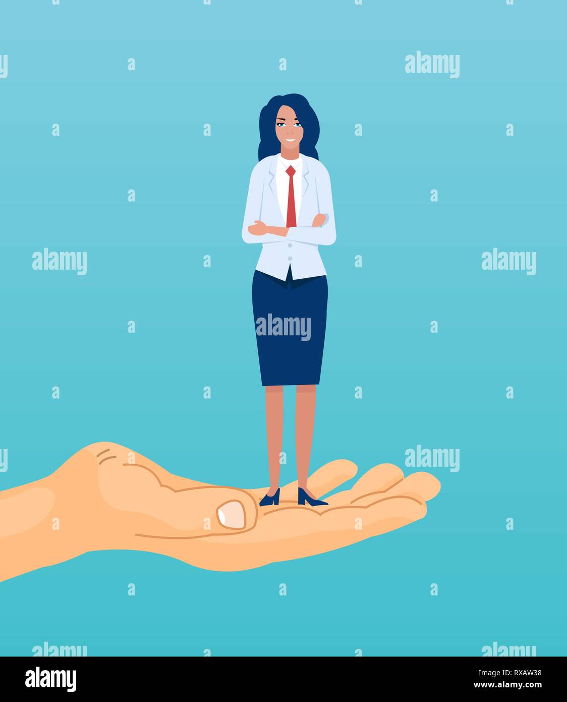 Woman office career hand Stock Vector Images - Alamy