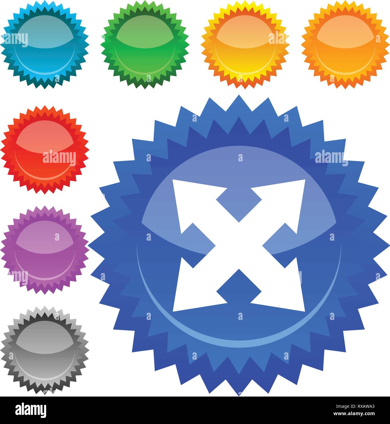 4-way arrow as expand, resize, adjustment, alignment icon Stock Vector ...