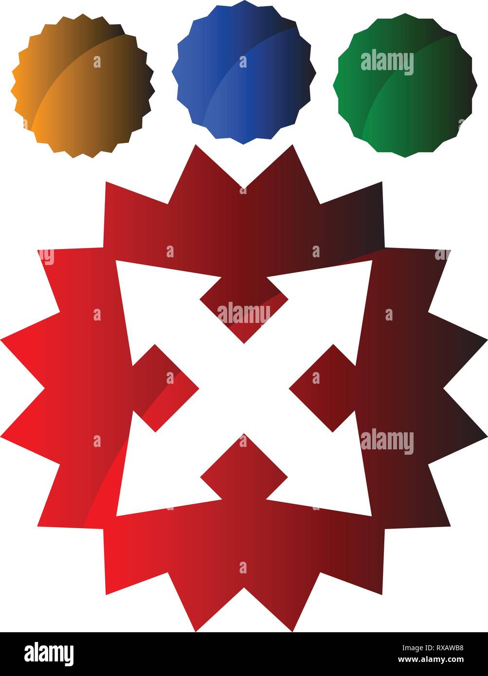 4-way arrow as expand, resize, adjustment, alignment icon Stock Vector ...