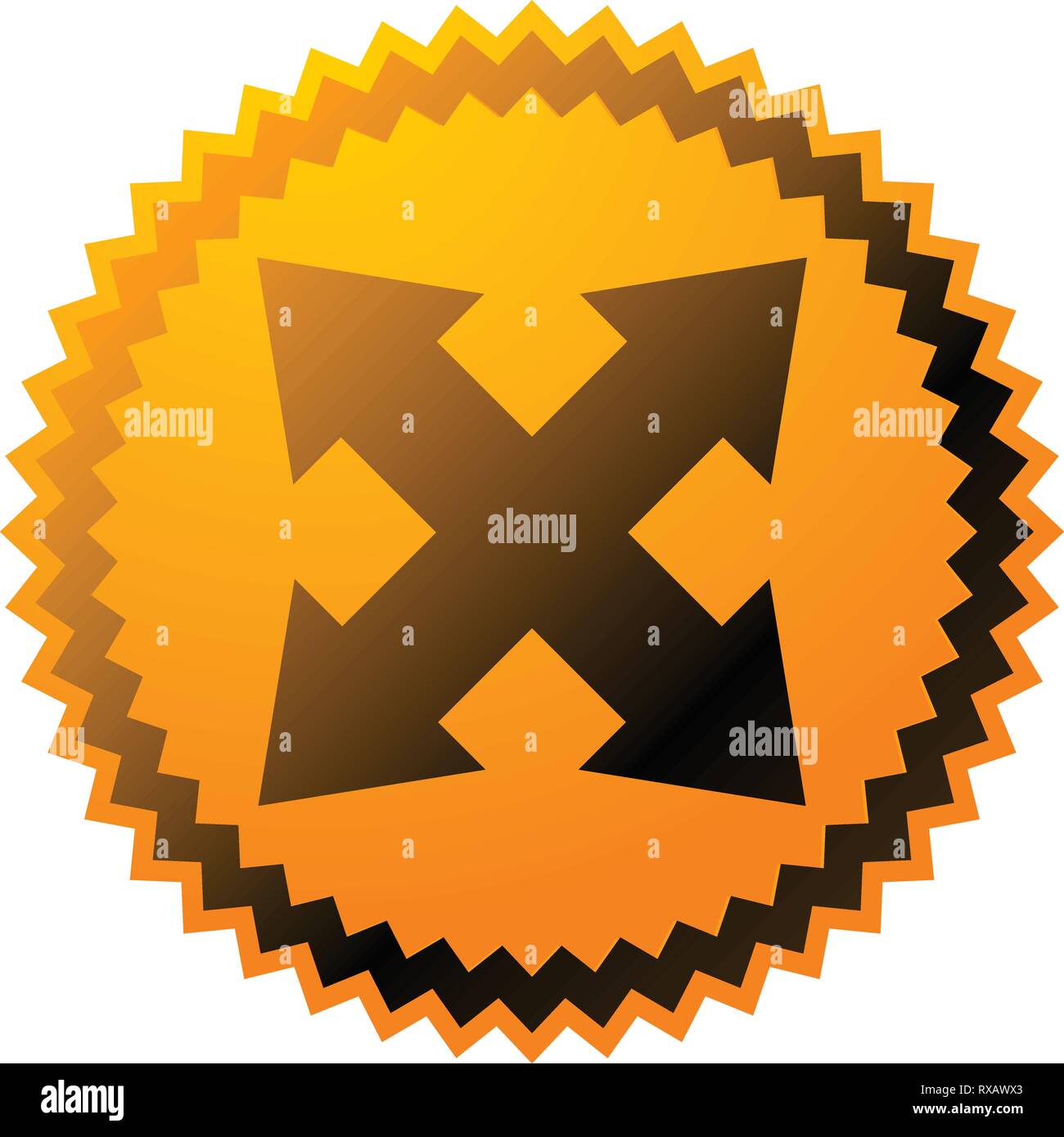 4-way arrow as expand, resize, adjustment, alignment icon Stock Vector ...