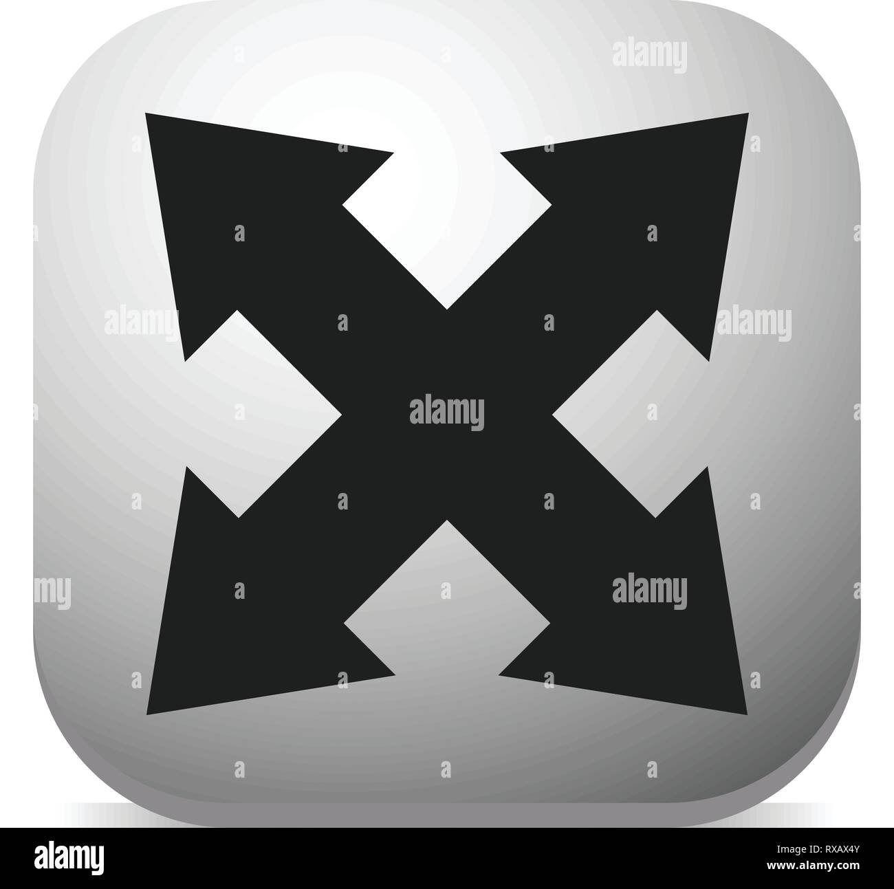 4-way arrow as expand, resize, adjustment, alignment icon Stock Vector ...