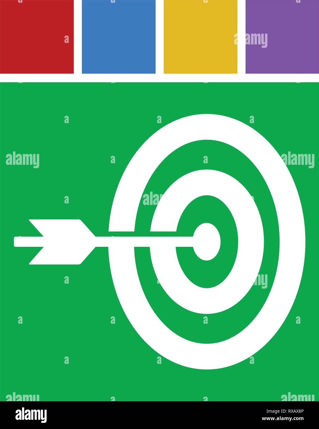 Arrow hitting target at center icon, Precision, accuracy icon Stock ...