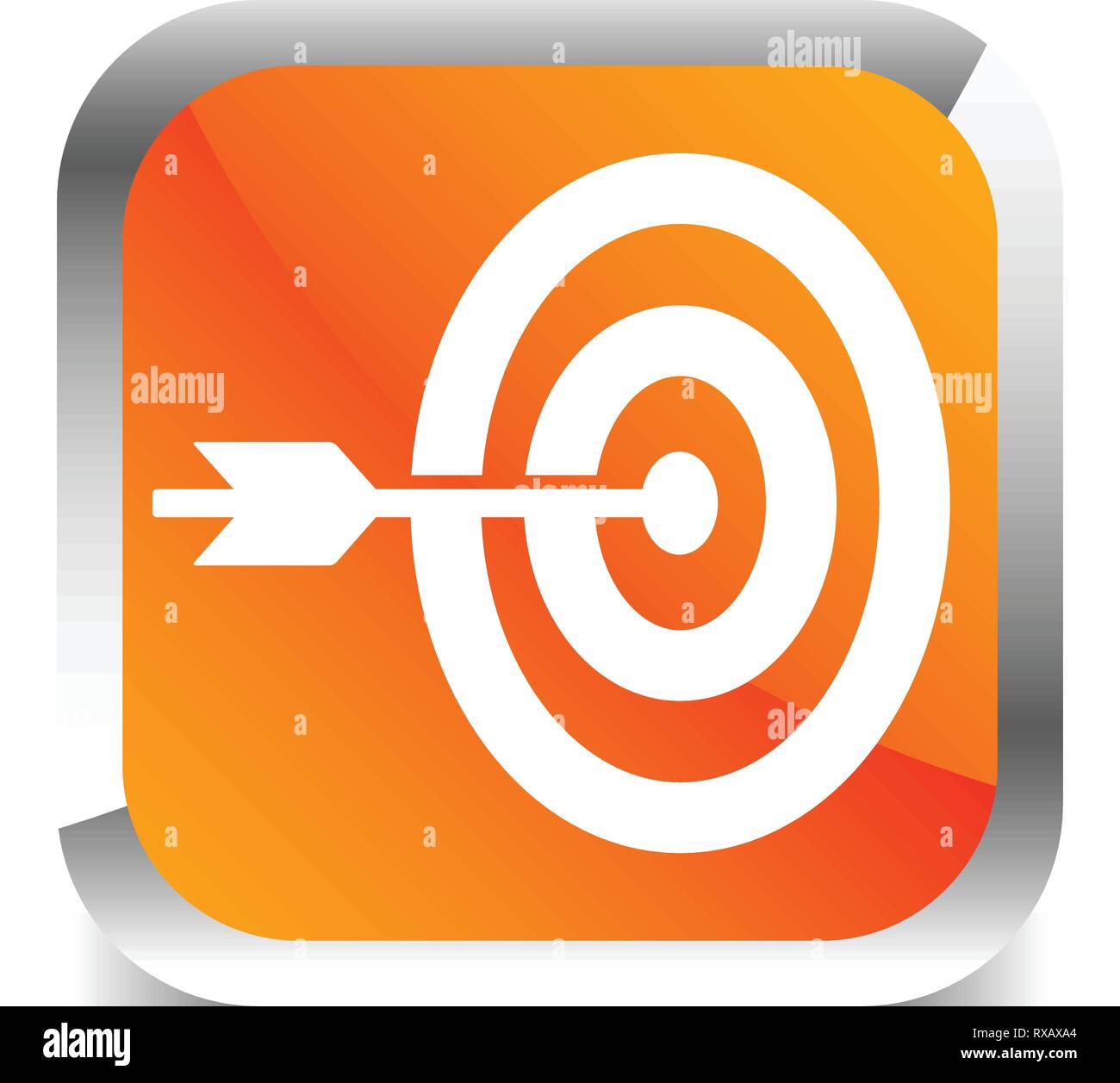 Arrow hitting target at center icon, Precision, accuracy icon Stock ...
