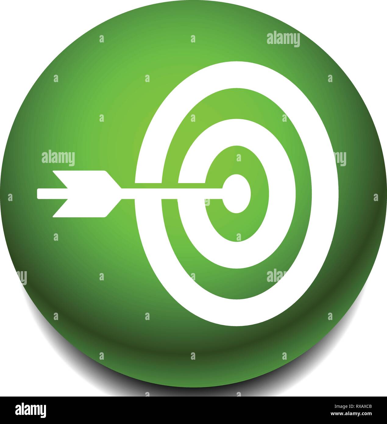 Arrow hitting target at center icon, Precision, accuracy icon Stock ...