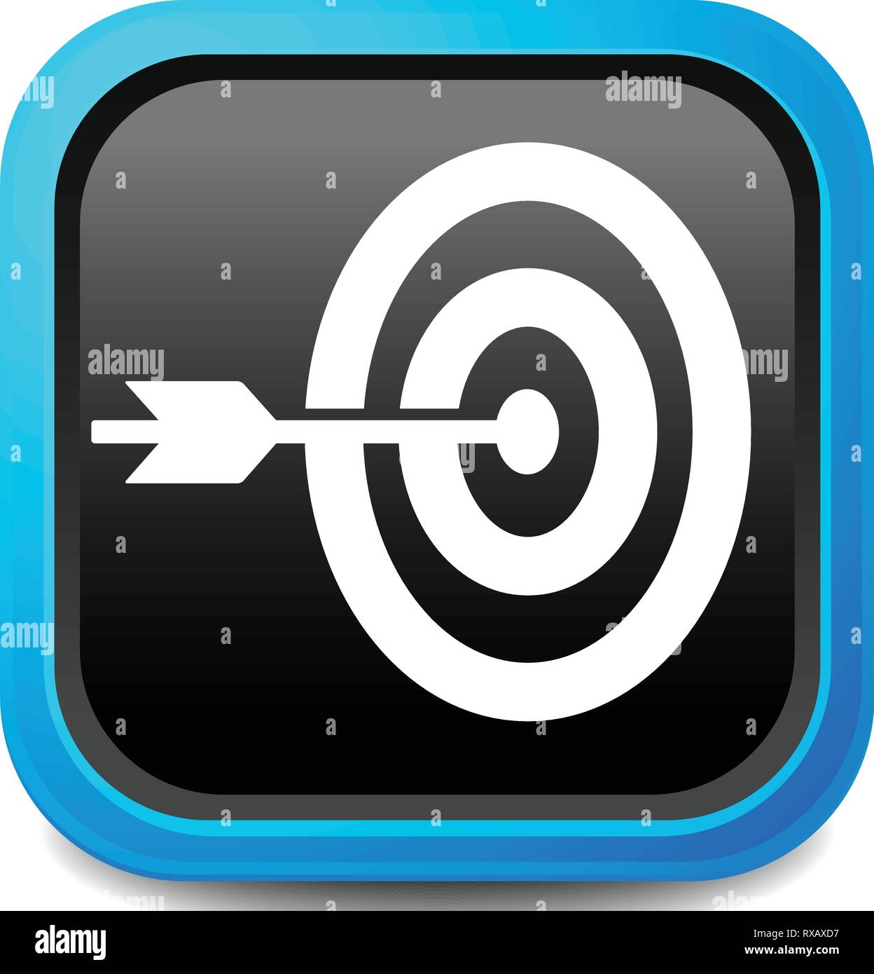 Arrow hitting target at center icon, Precision, accuracy icon Stock ...