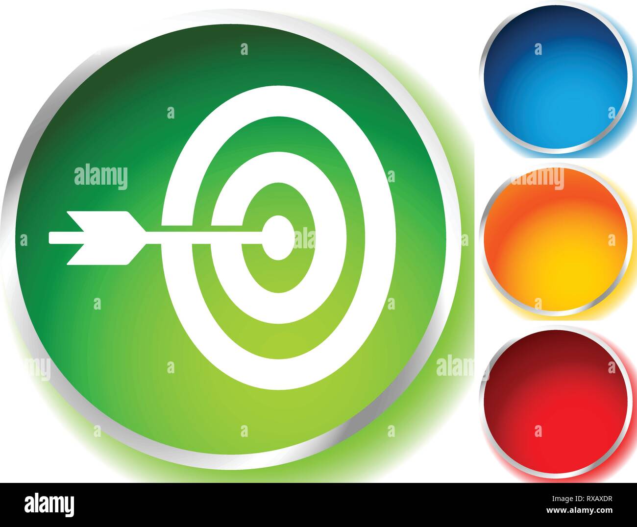 Arrow hitting target at center icon, Precision, accuracy icon Stock ...