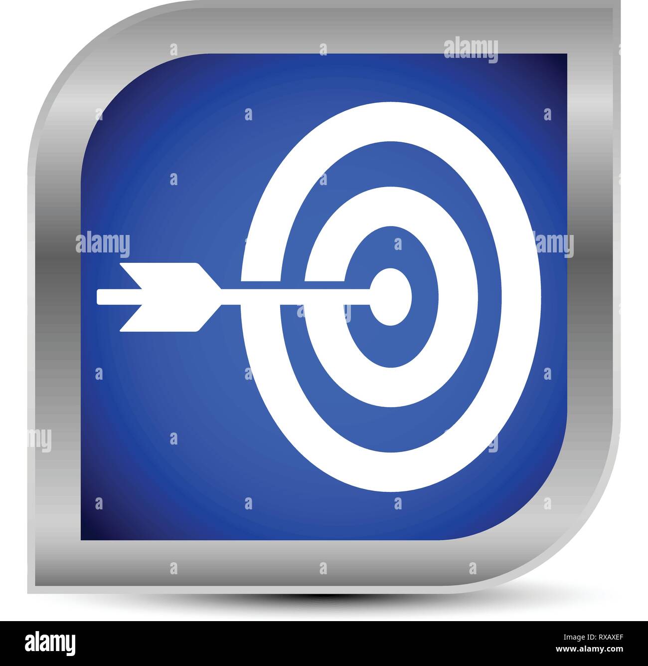 Arrow hitting target at center icon, Precision, accuracy icon Stock ...
