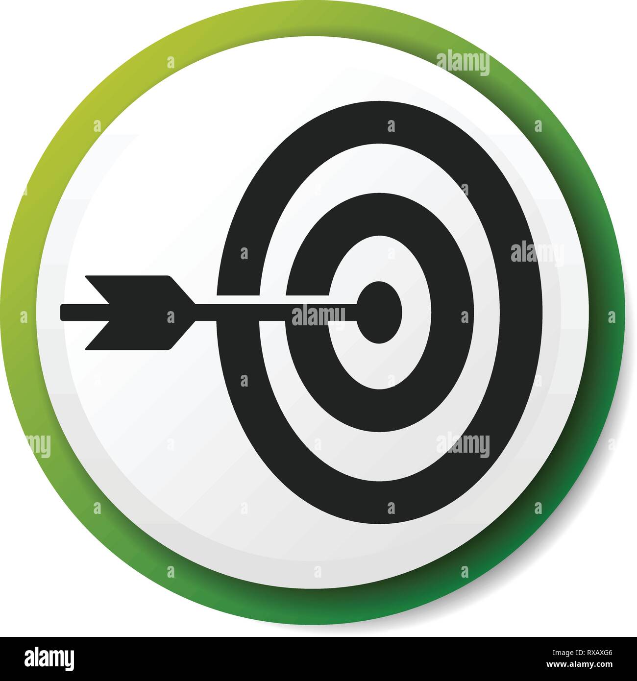Archery target arrow hitting middle Stock Vector Images - Alamy