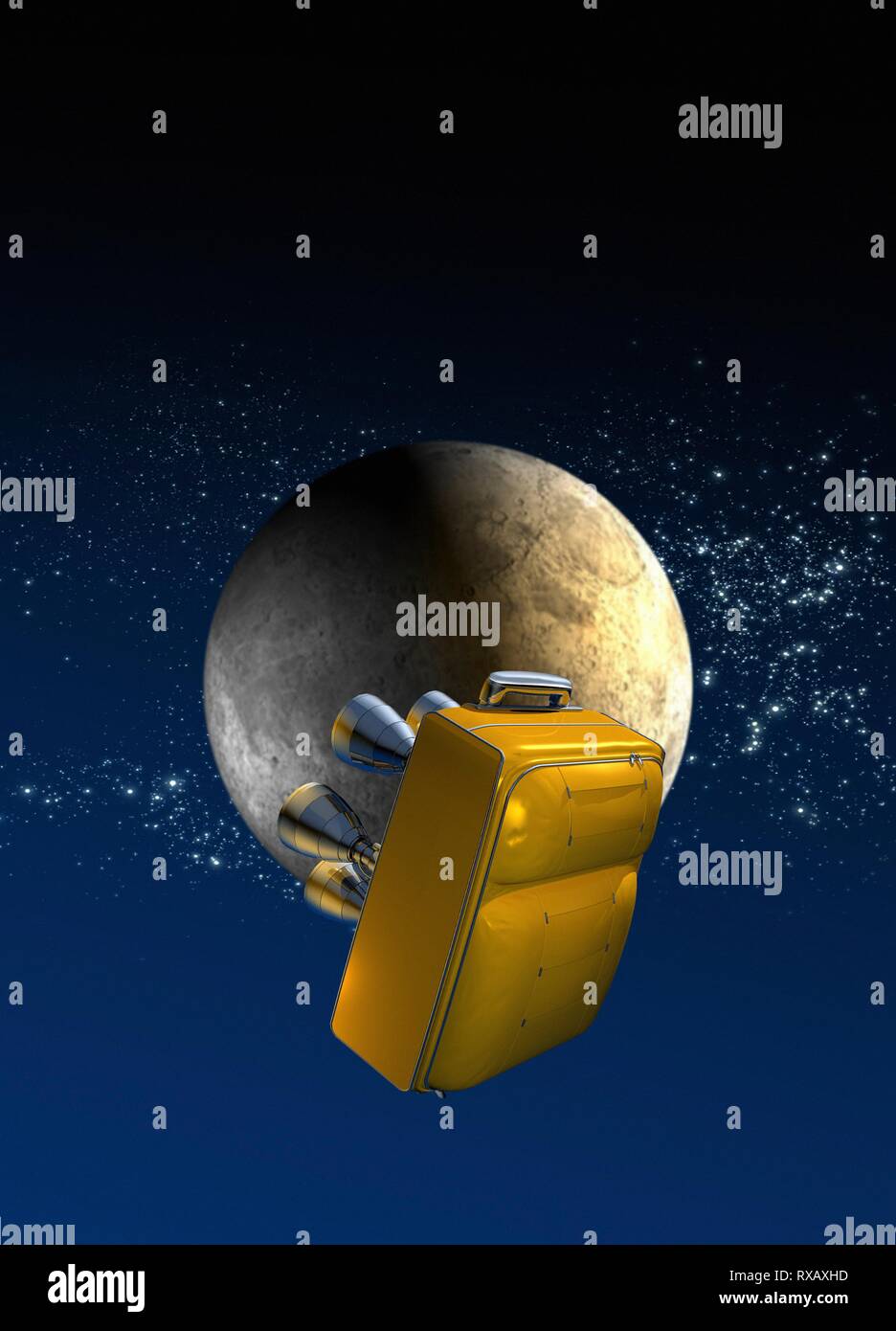 Space tourism, illustration Stock Photo - Alamy