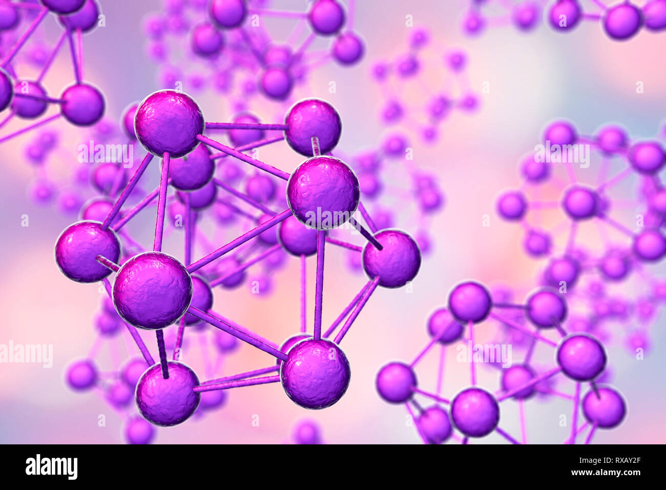 Abstract molecular network, illustration Stock Photo - Alamy