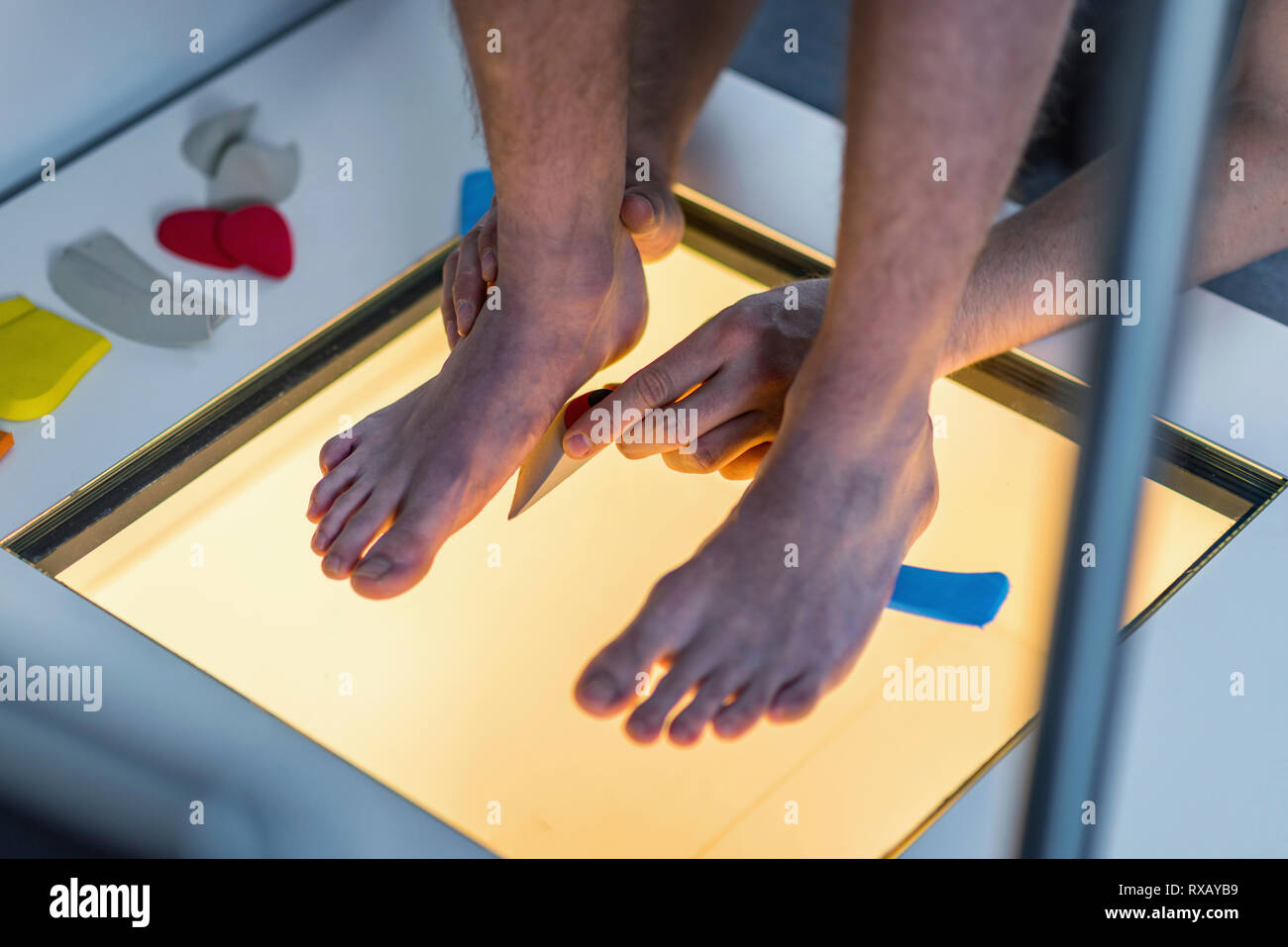 Foot pressure scan Stock Photo - Alamy